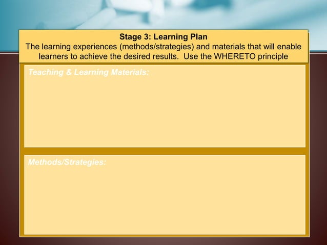 Backward Design Unit Sample | PPT