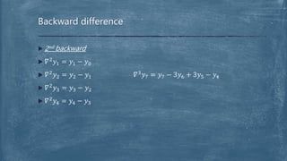 Backward difference | PPTX