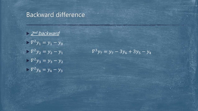 Backward difference | PPTX