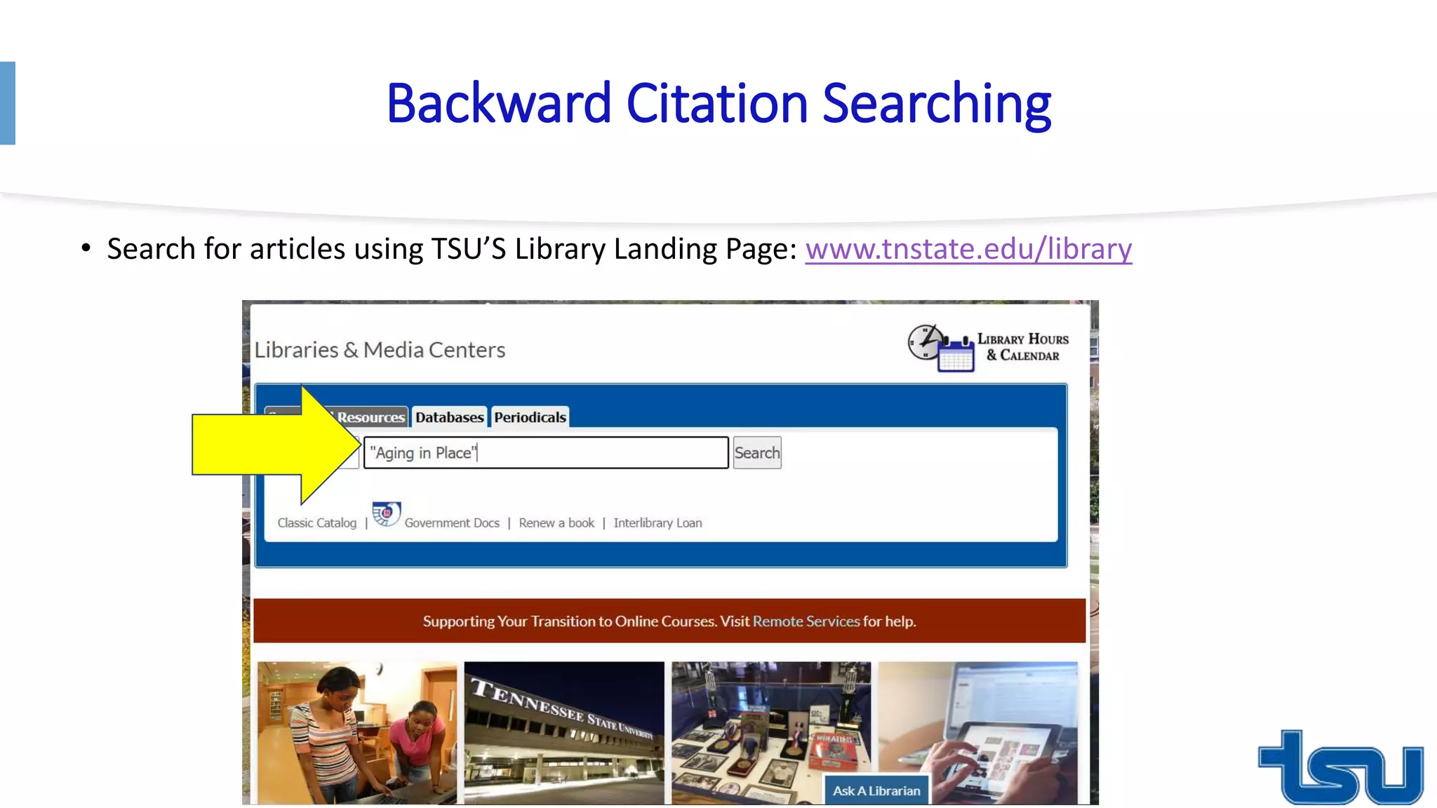 Backward & Forward Citation Searching | PPTX