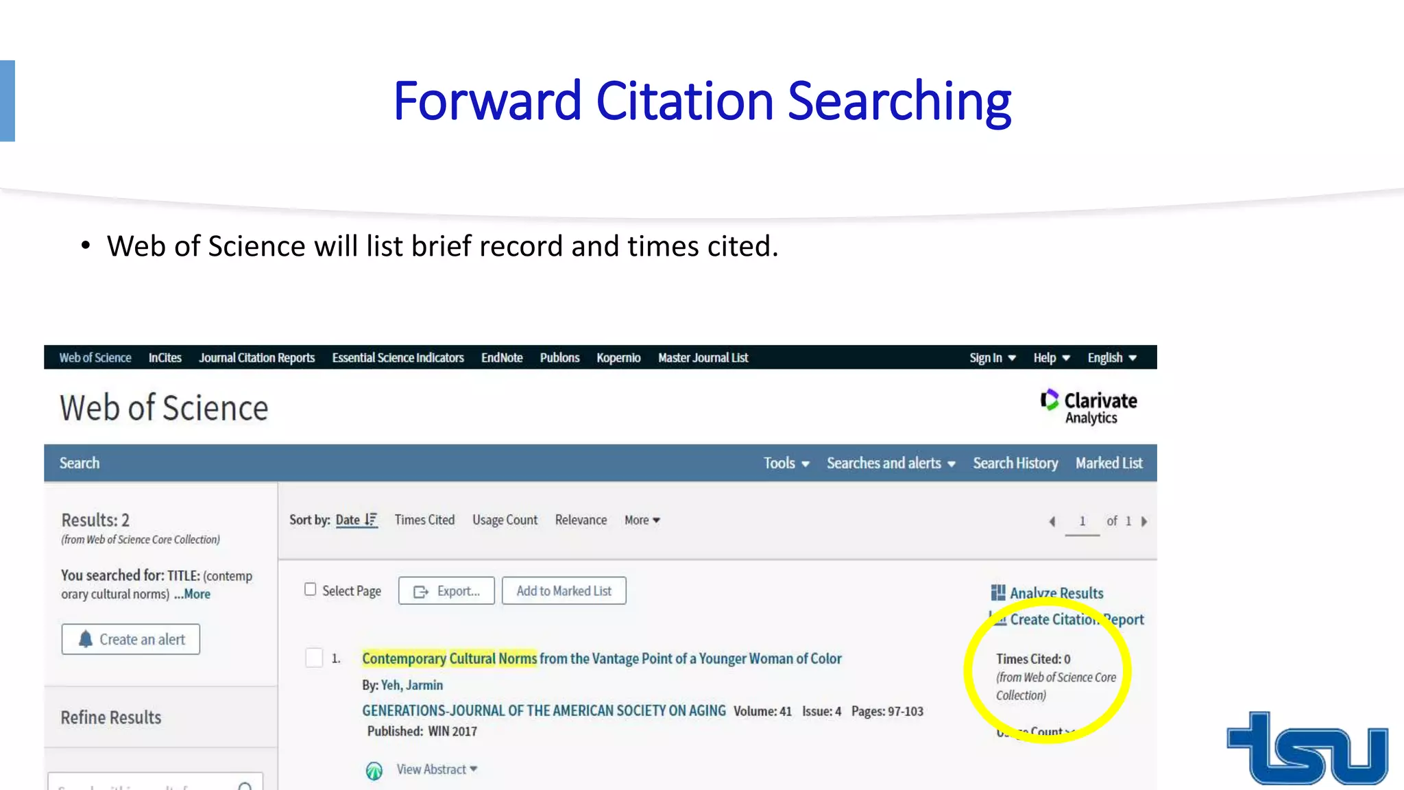 Backward & Forward Citation Searching | PPTX