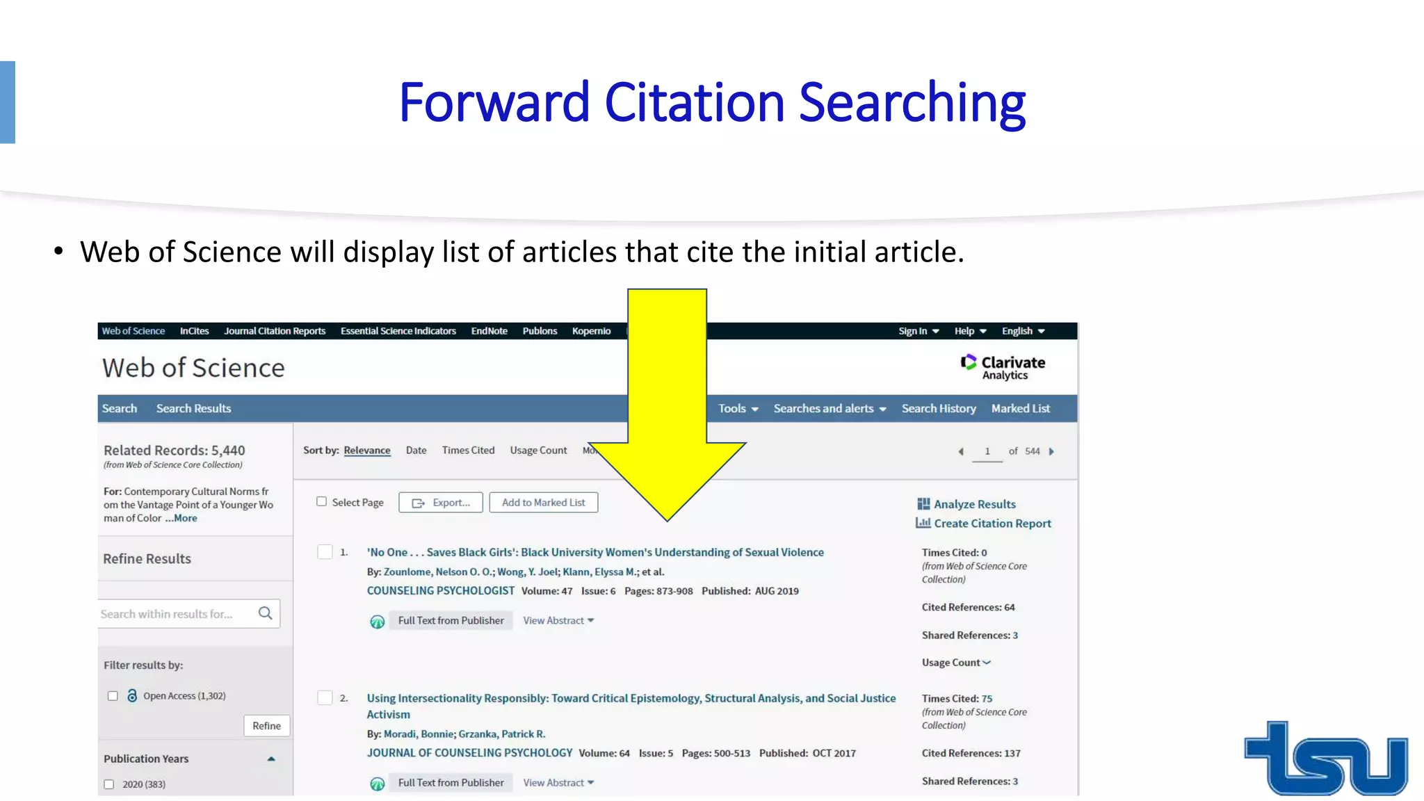 Backward & Forward Citation Searching | PPTX