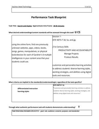 Backward Planning Design Example | PDF