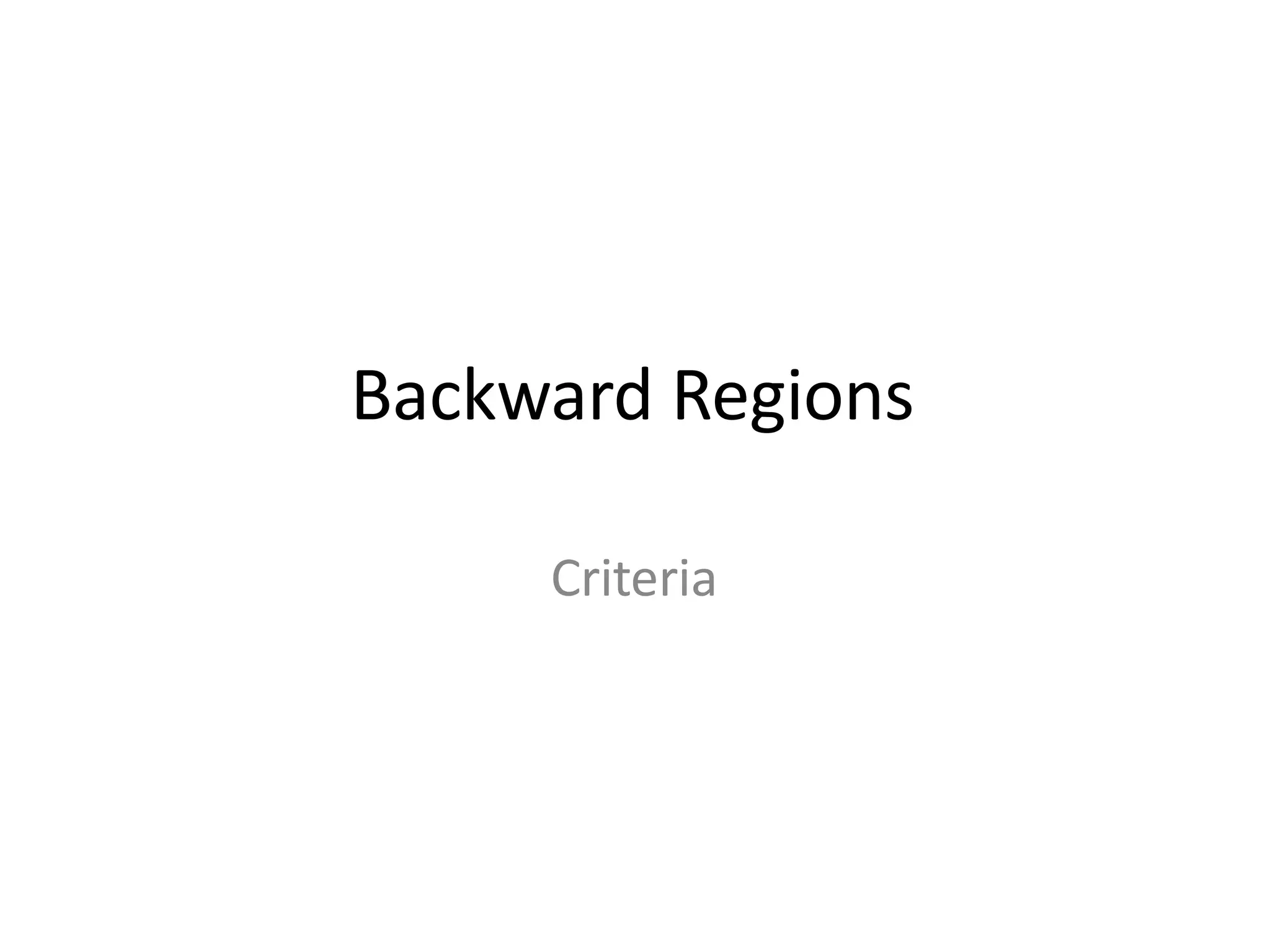 Backward Region | PPTX
