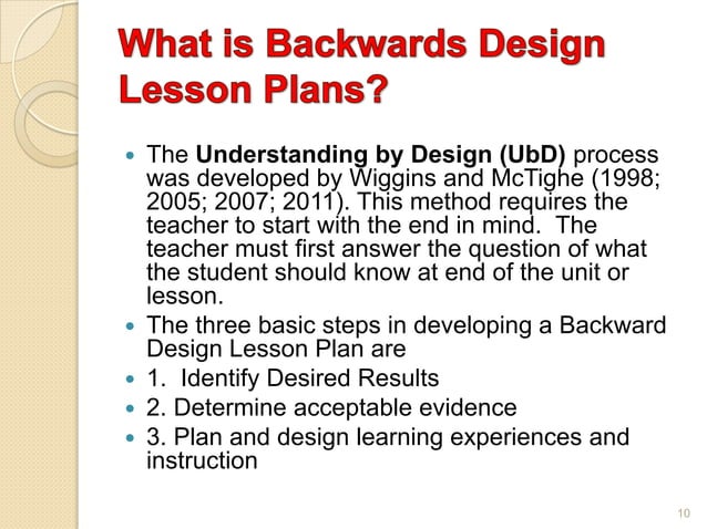 Backwards design | PPT