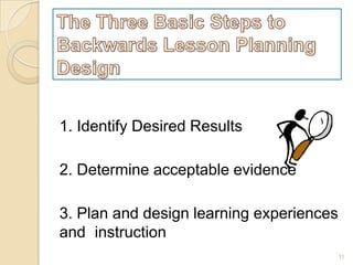 Backwards design | PPT