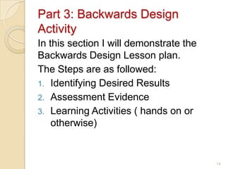 Backwards design | PPT