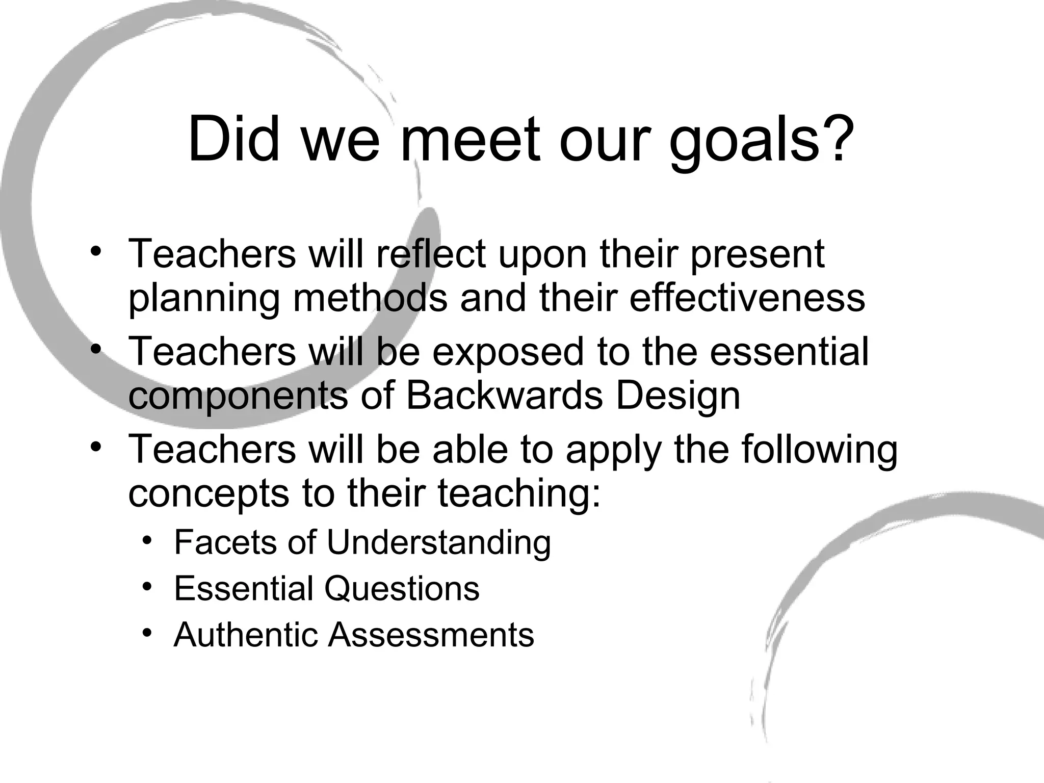 Backwards design | PPT