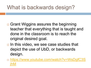 Student-Centered Backward Design | PPTX