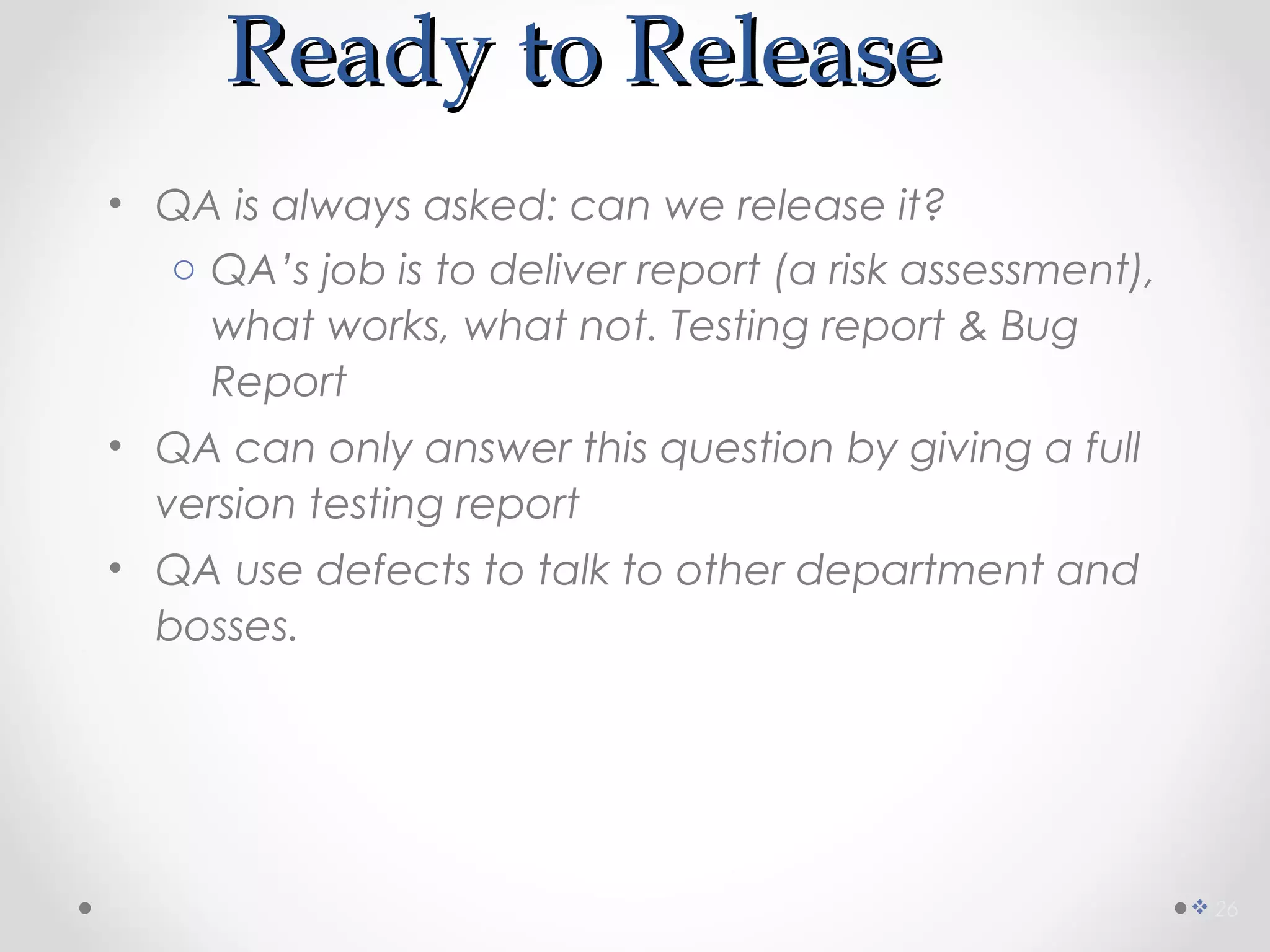 Backward thinking design qa system for quality goals | PPT