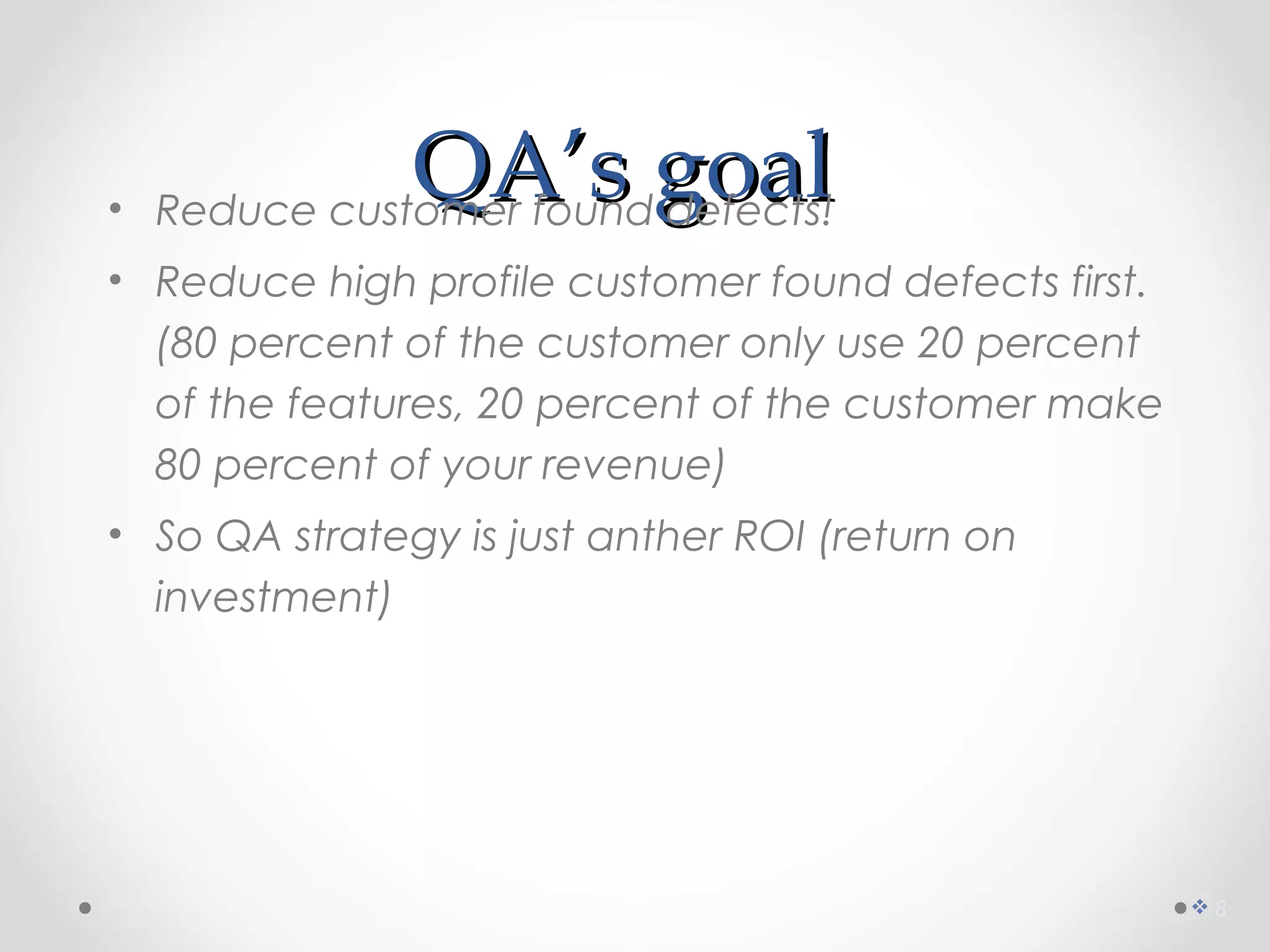 Backward thinking design qa system for quality goals | PPT