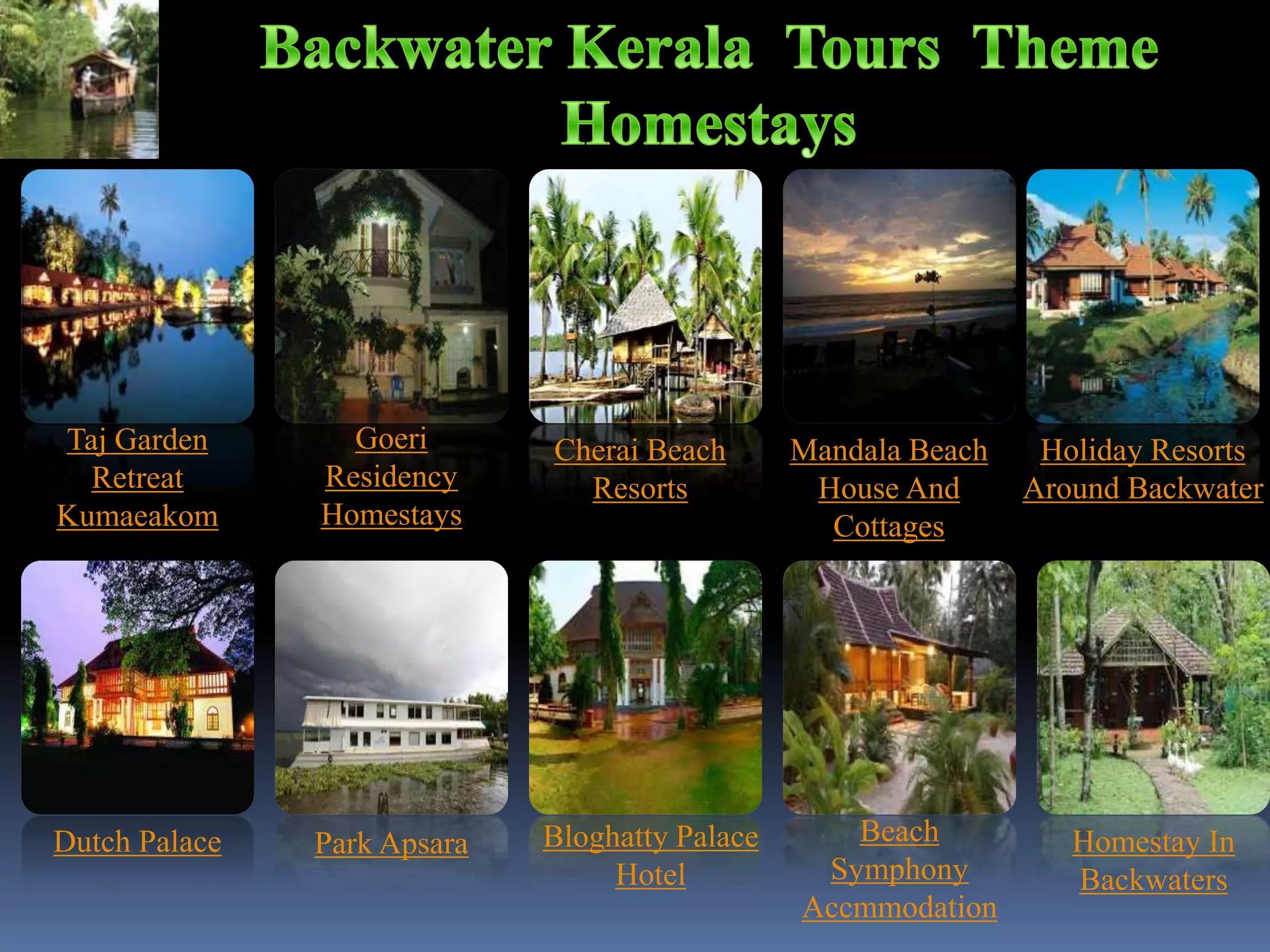 Backwater kerala tour | PPTX