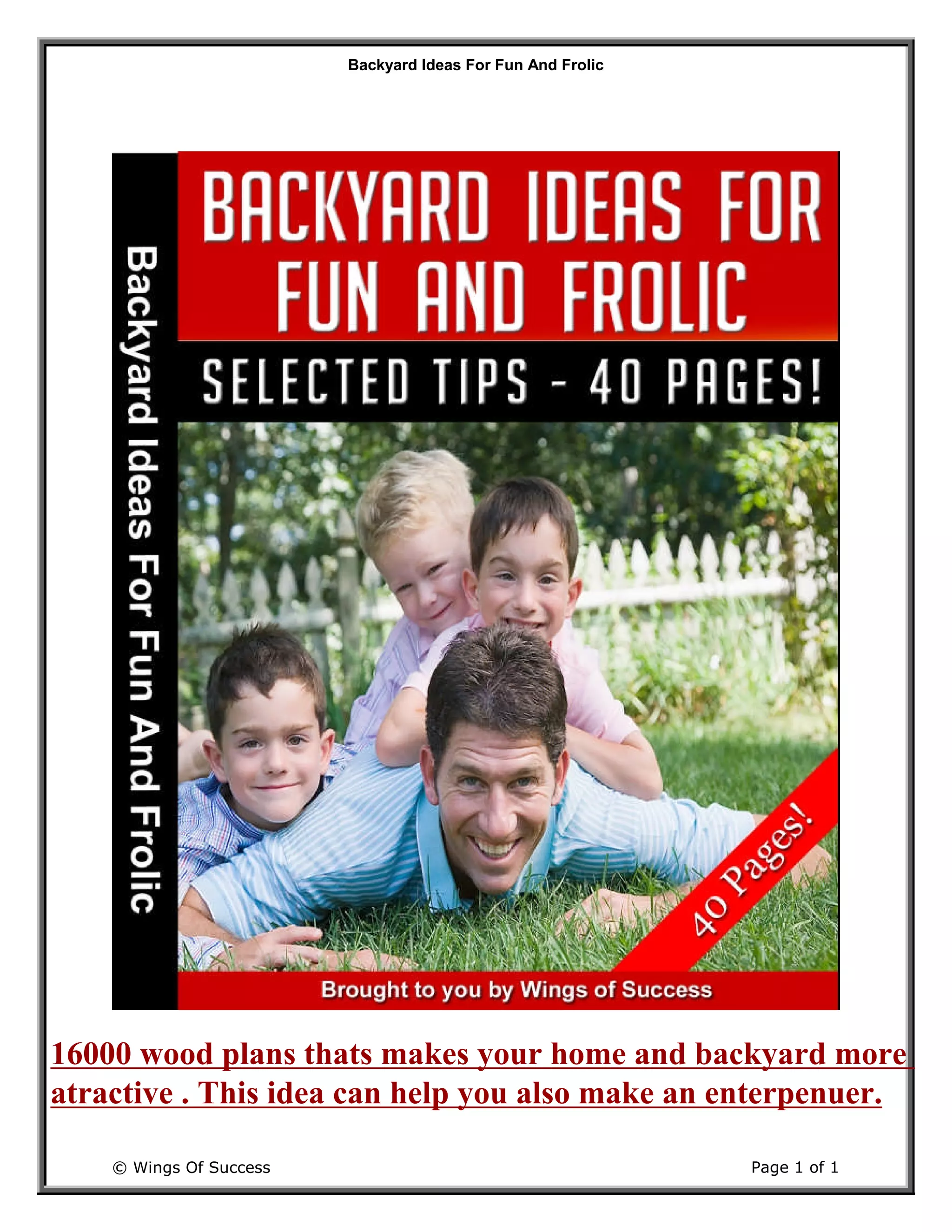 Backyard ideas for_fun_and_frolic | PDF