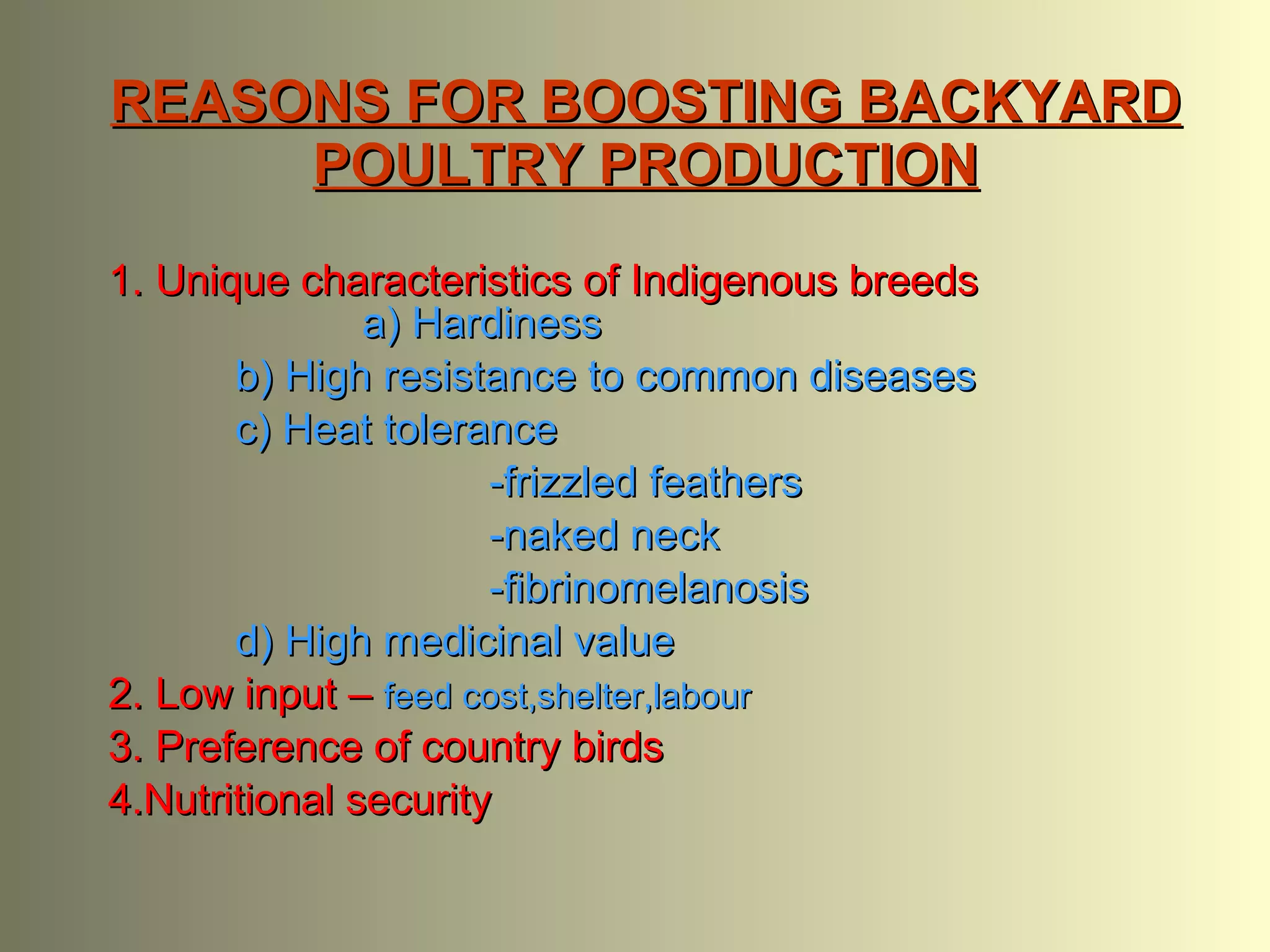 Backyard Poultry Production In Kerala | PPT | Agriculture | Industries