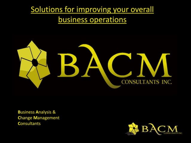 BACM Introduction | PPT