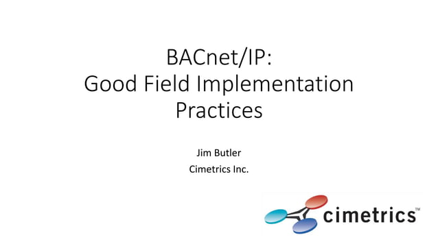 BACnet/IP good field implementation practices | PPTX | Computer Networking | Computing