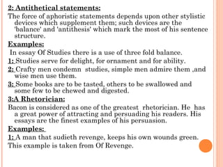 Bacon as a father of modern english literature | PPT | Books and Literature