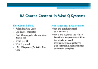 Ba course content in mind q systems | PPT