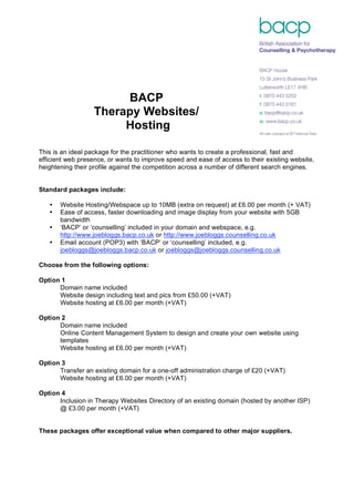 BACP Therapy Websites/ Hosting | PDF