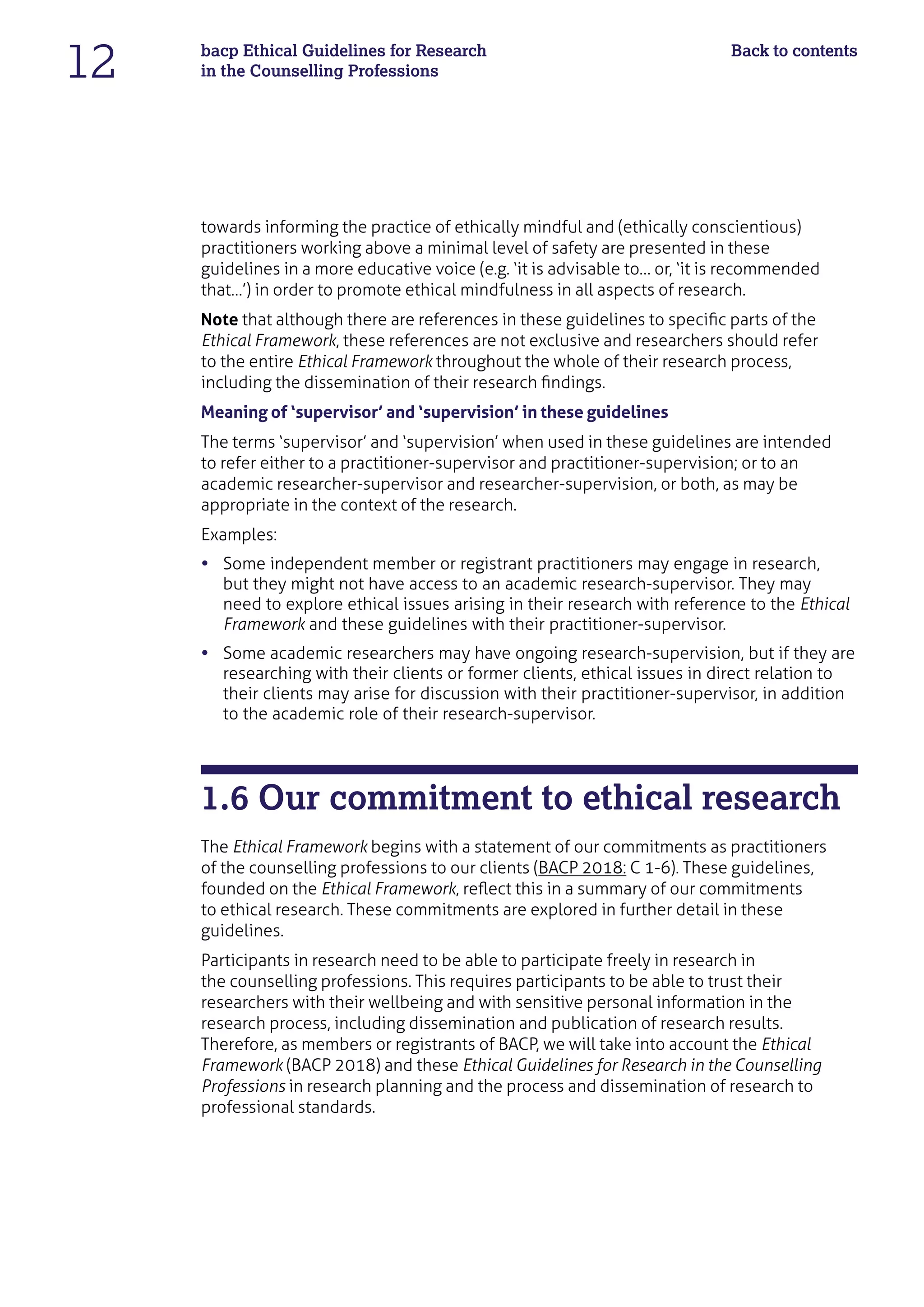 BACP Ethical guidelines for research in counselling professions | PDF