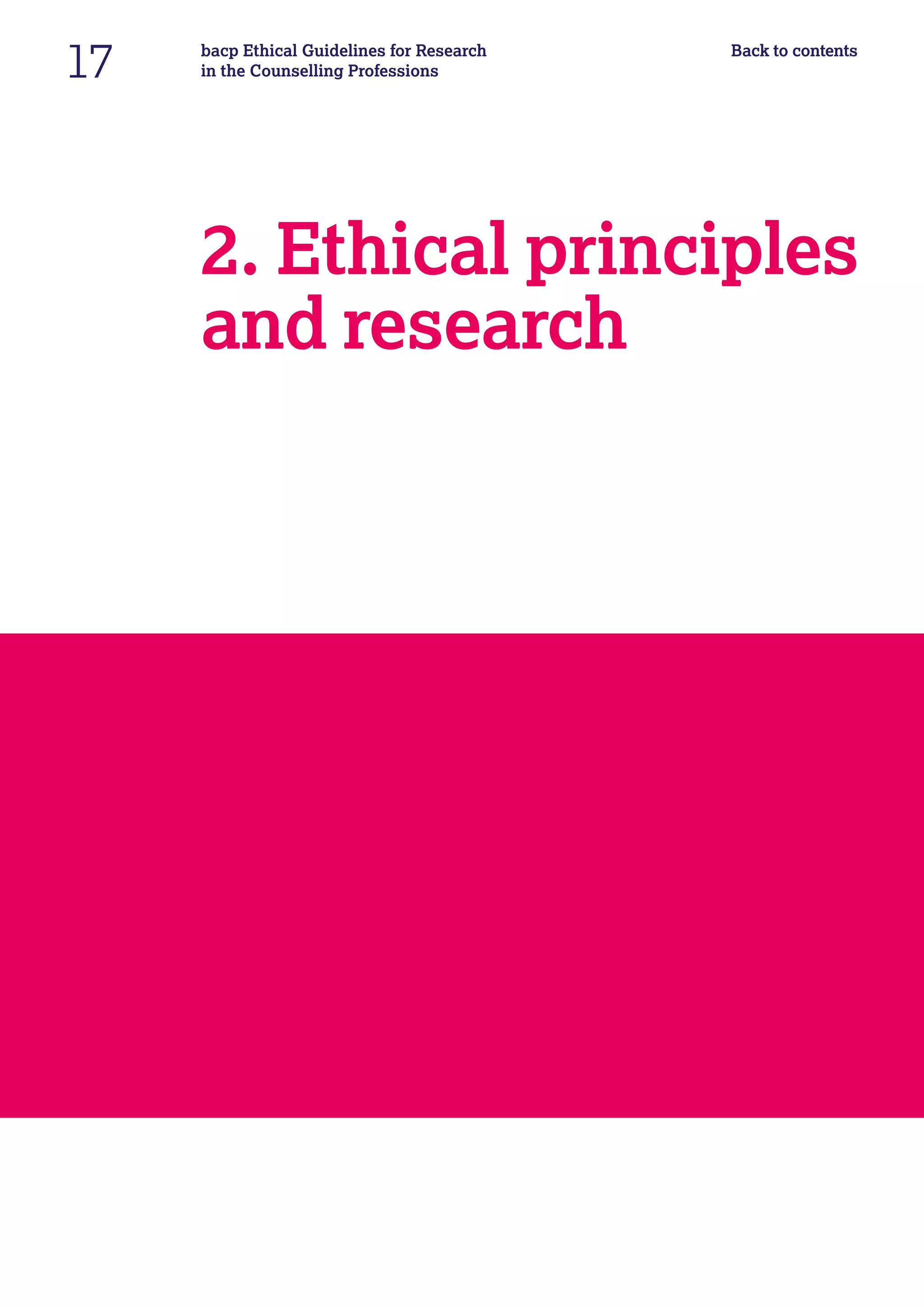 BACP Ethical guidelines for research in counselling professions | PDF