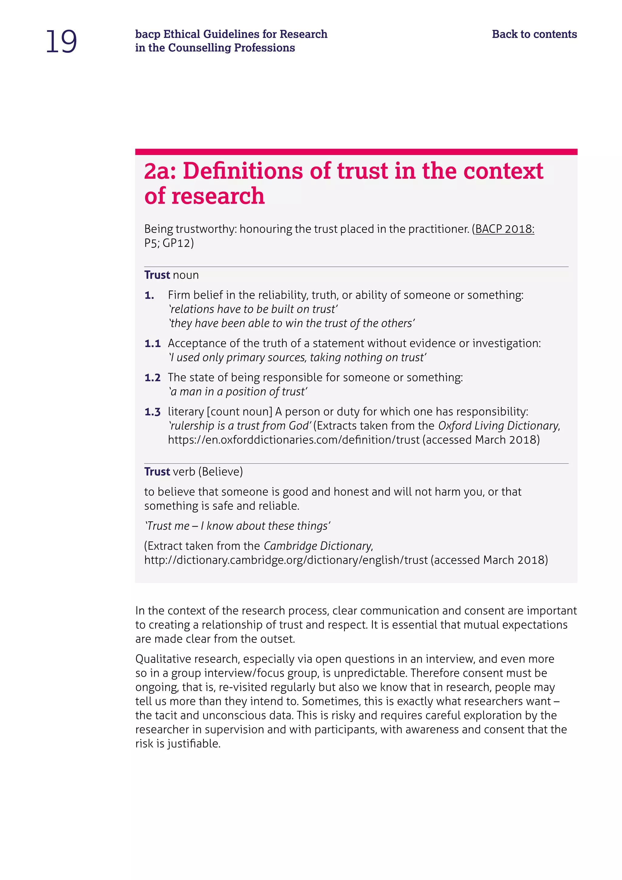 BACP Ethical guidelines for research in counselling professions | PDF