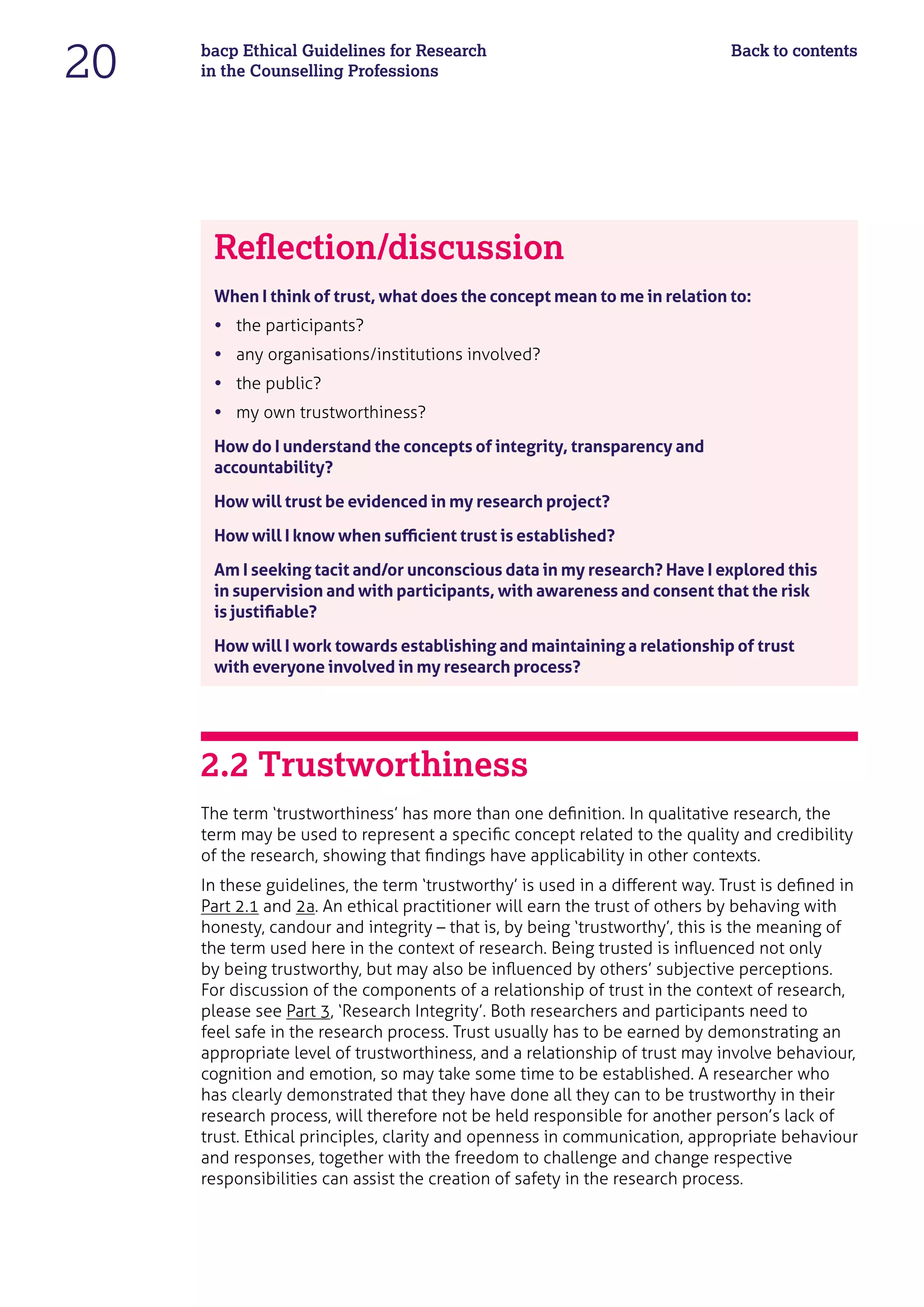 BACP Ethical guidelines for research in counselling professions | PDF