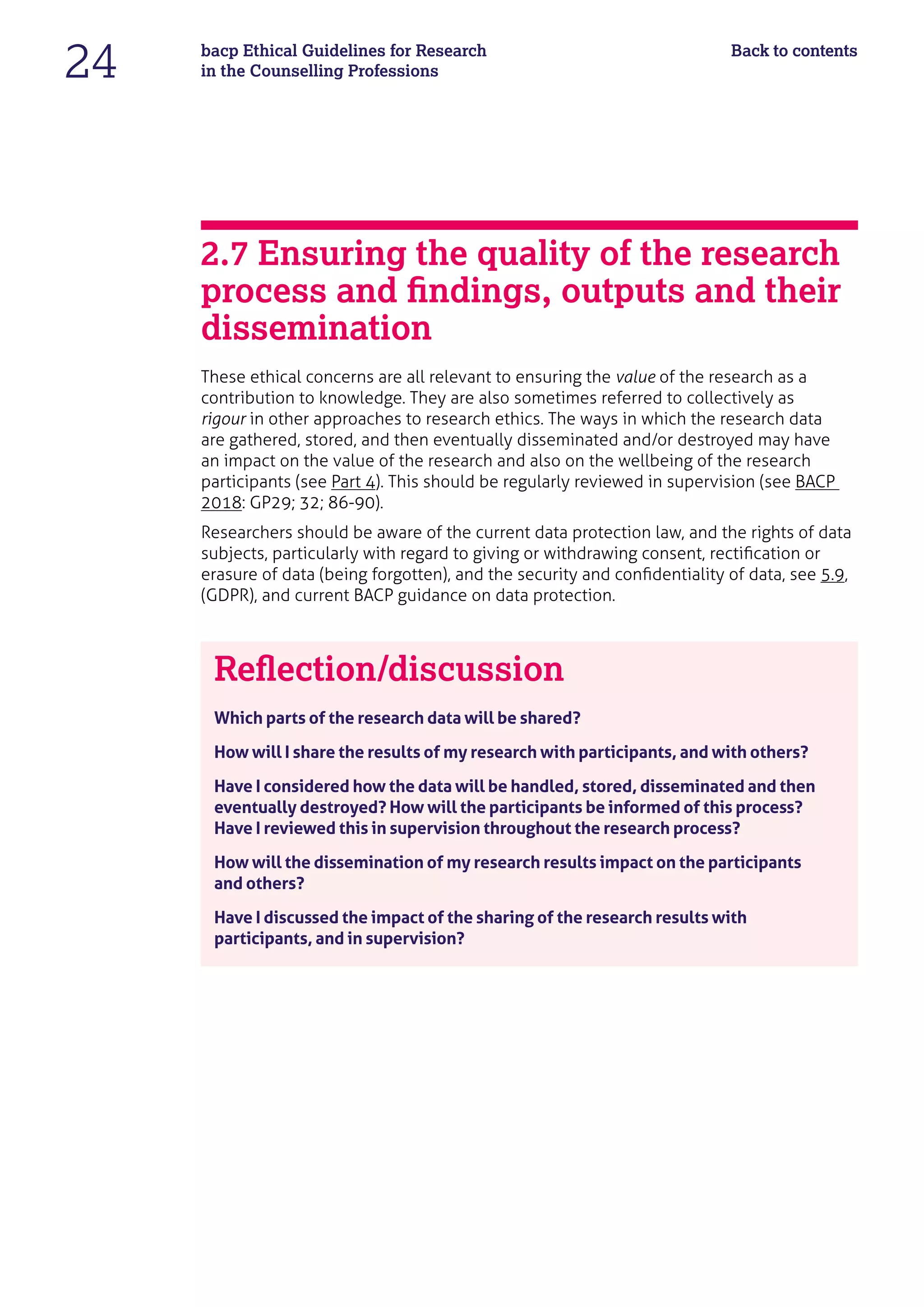 BACP Ethical guidelines for research in counselling professions | PDF
