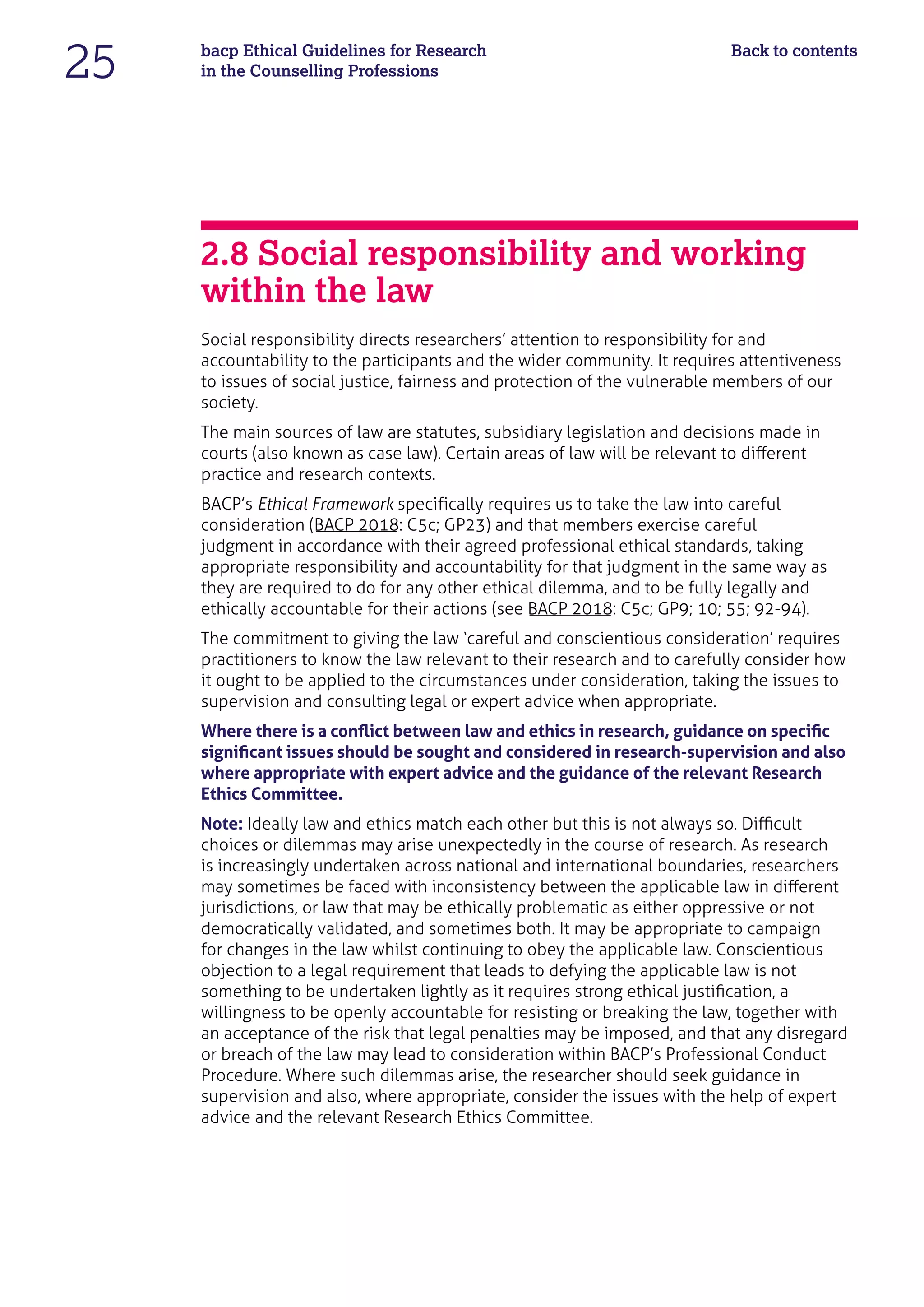 BACP Ethical guidelines for research in counselling professions | PDF