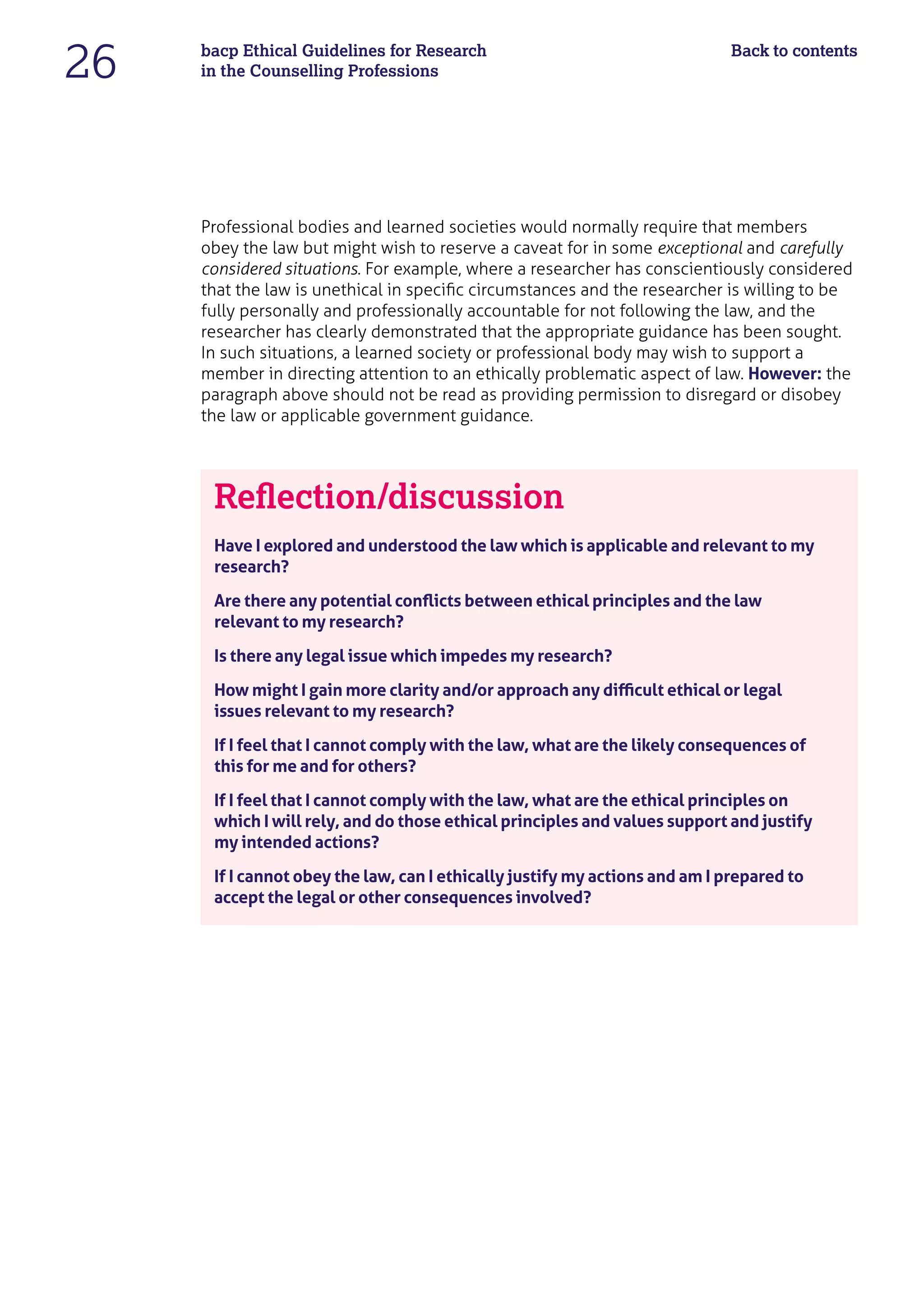 BACP Ethical guidelines for research in counselling professions | PDF