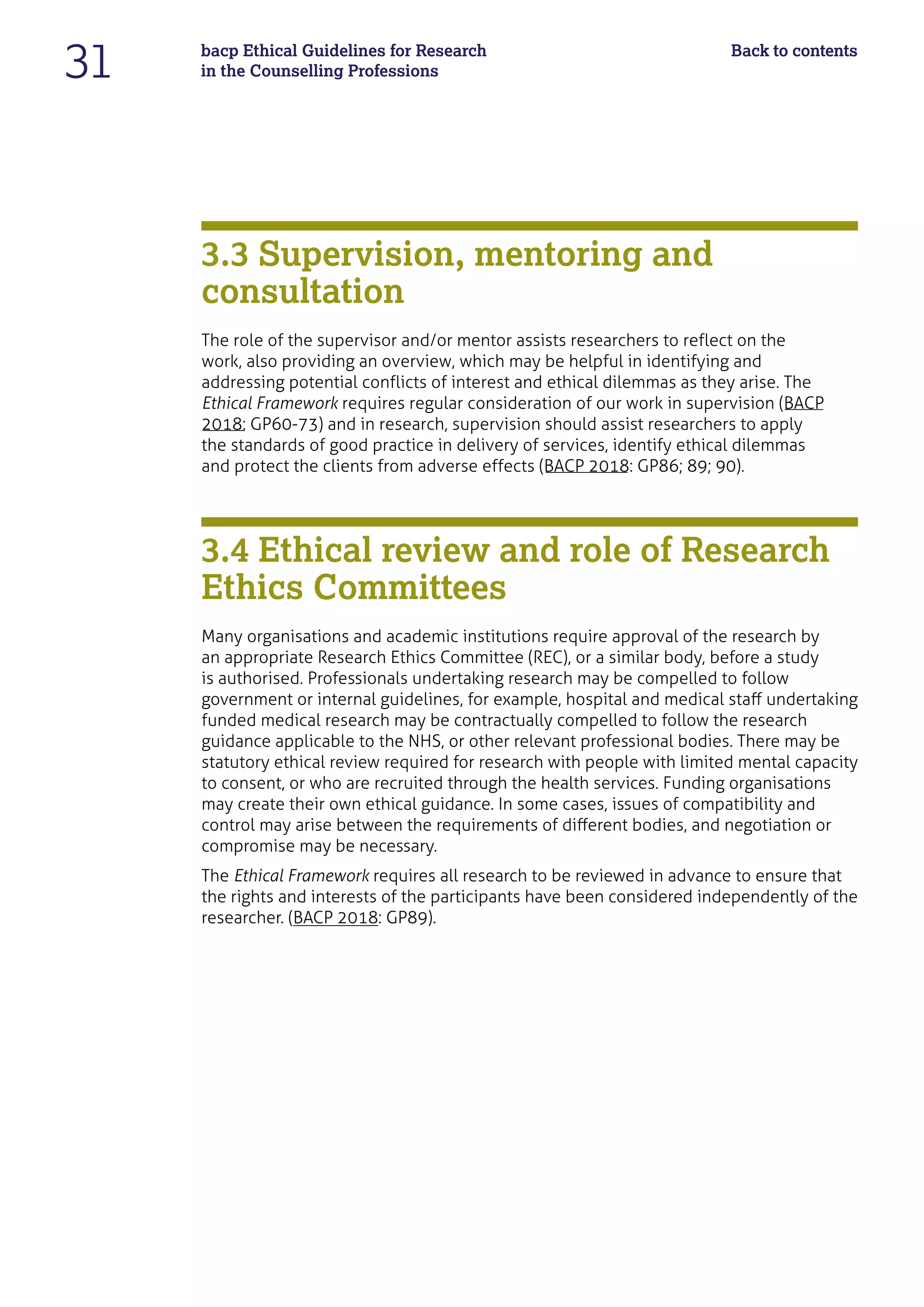 BACP Ethical guidelines for research in counselling professions | PDF