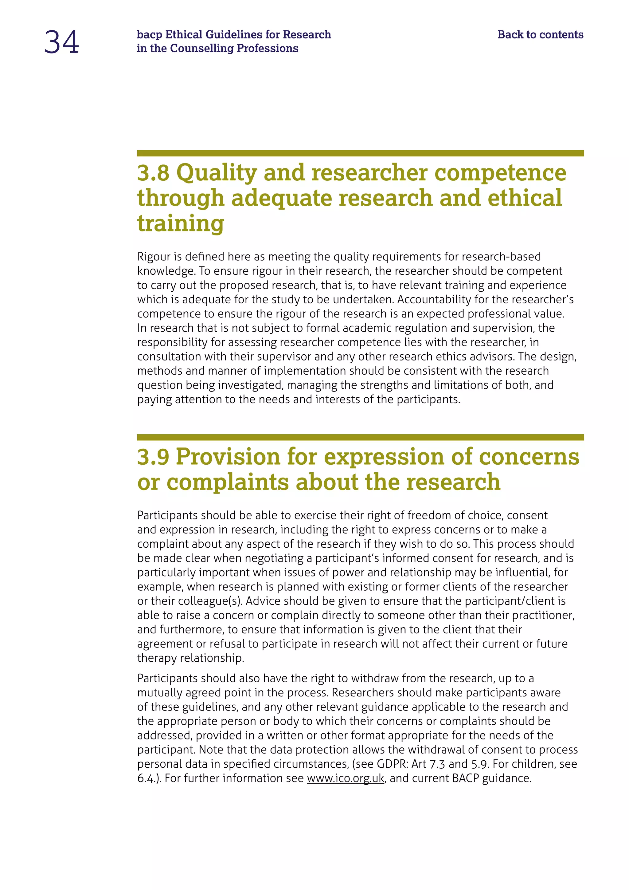 BACP Ethical guidelines for research in counselling professions | PDF