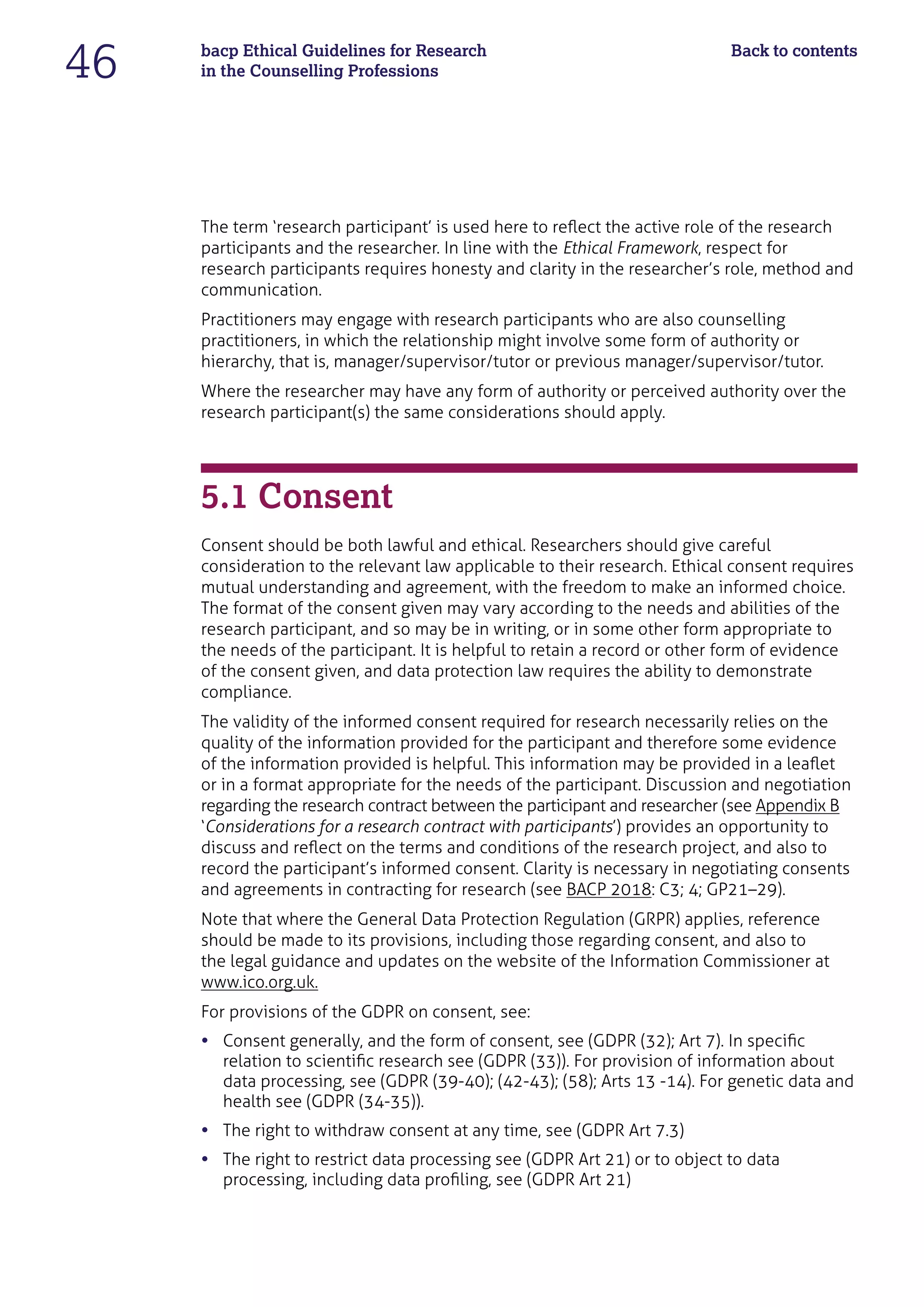 BACP Ethical guidelines for research in counselling professions | PDF