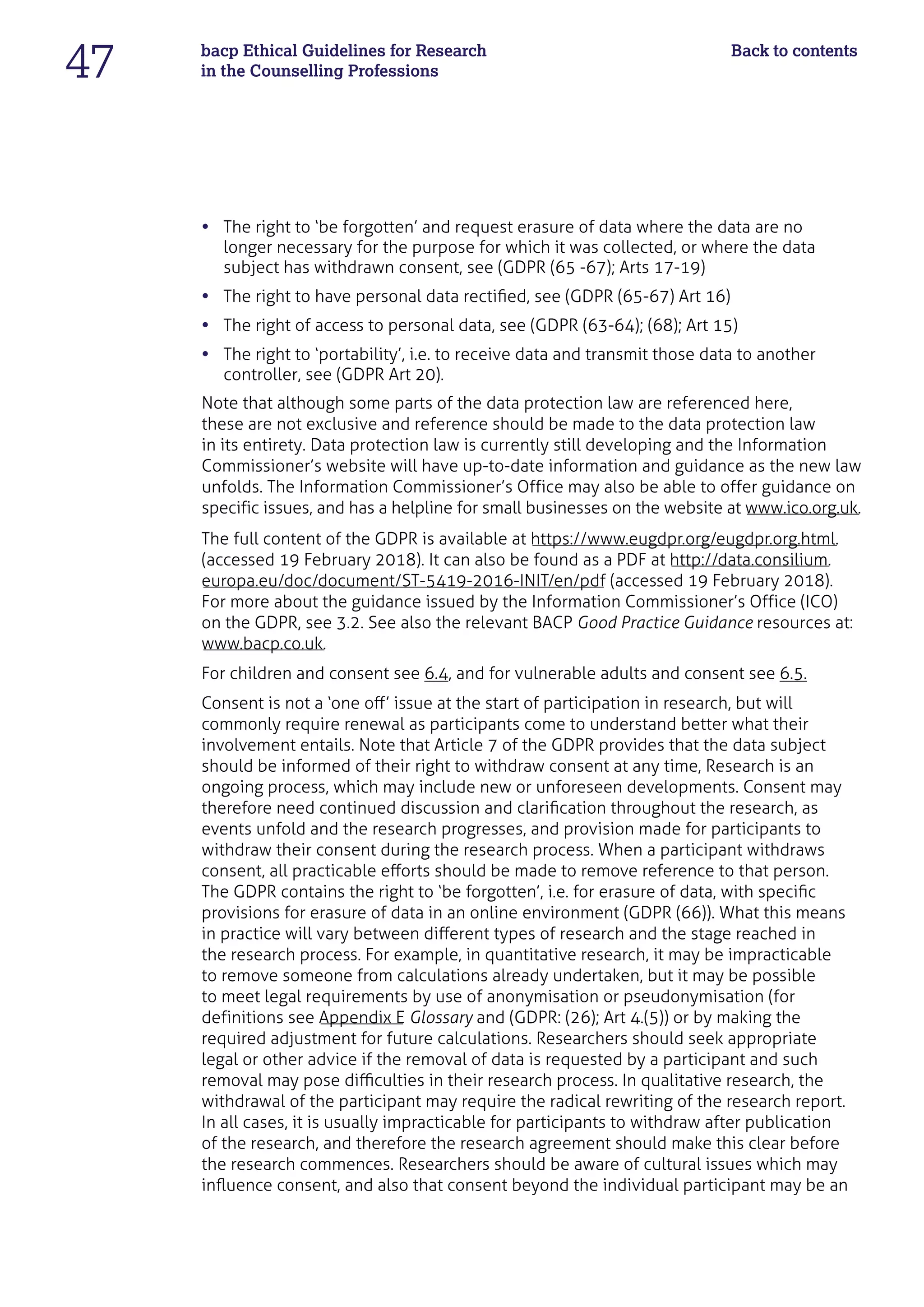 BACP Ethical guidelines for research in counselling professions | PDF