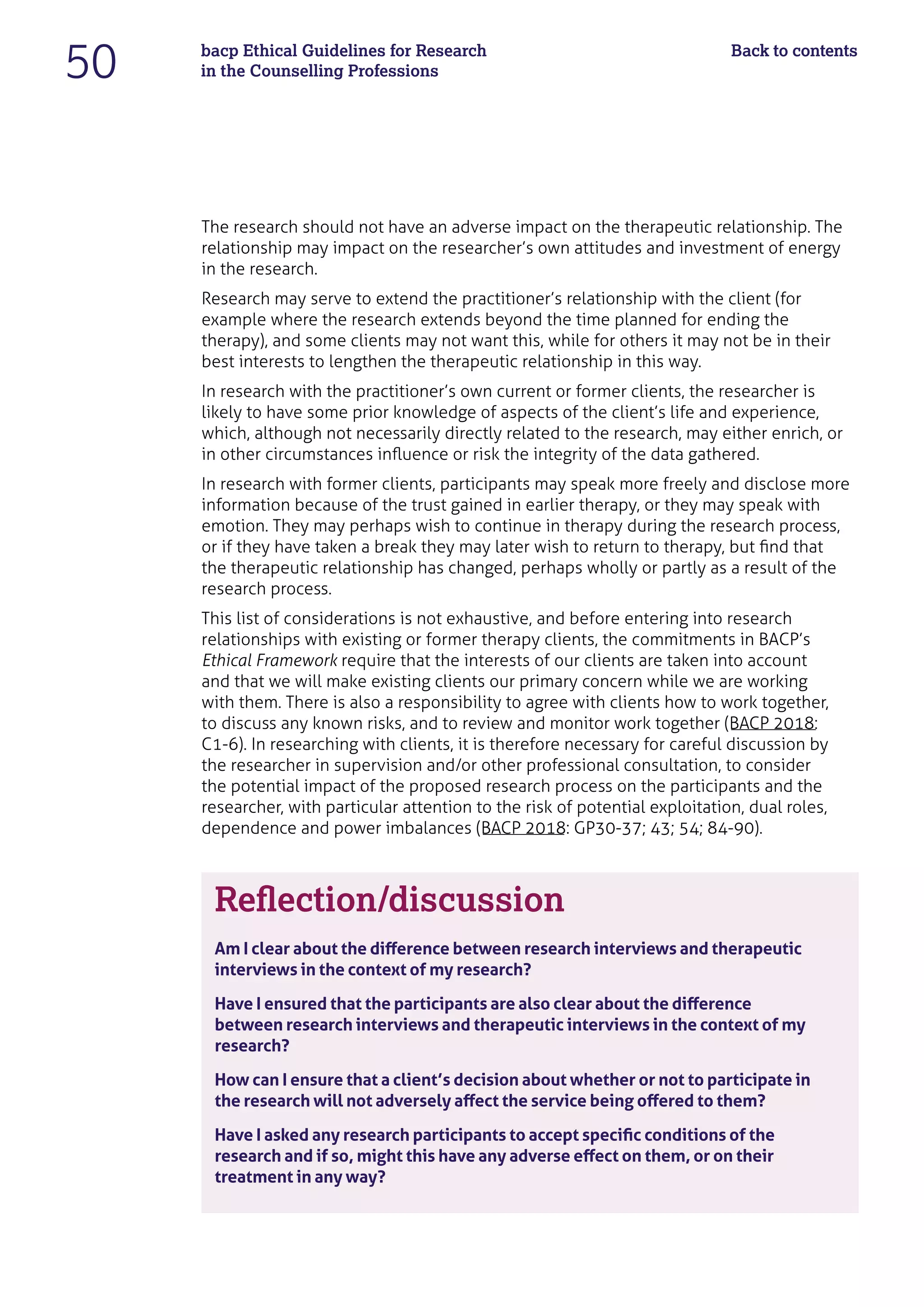 BACP Ethical guidelines for research in counselling professions | PDF