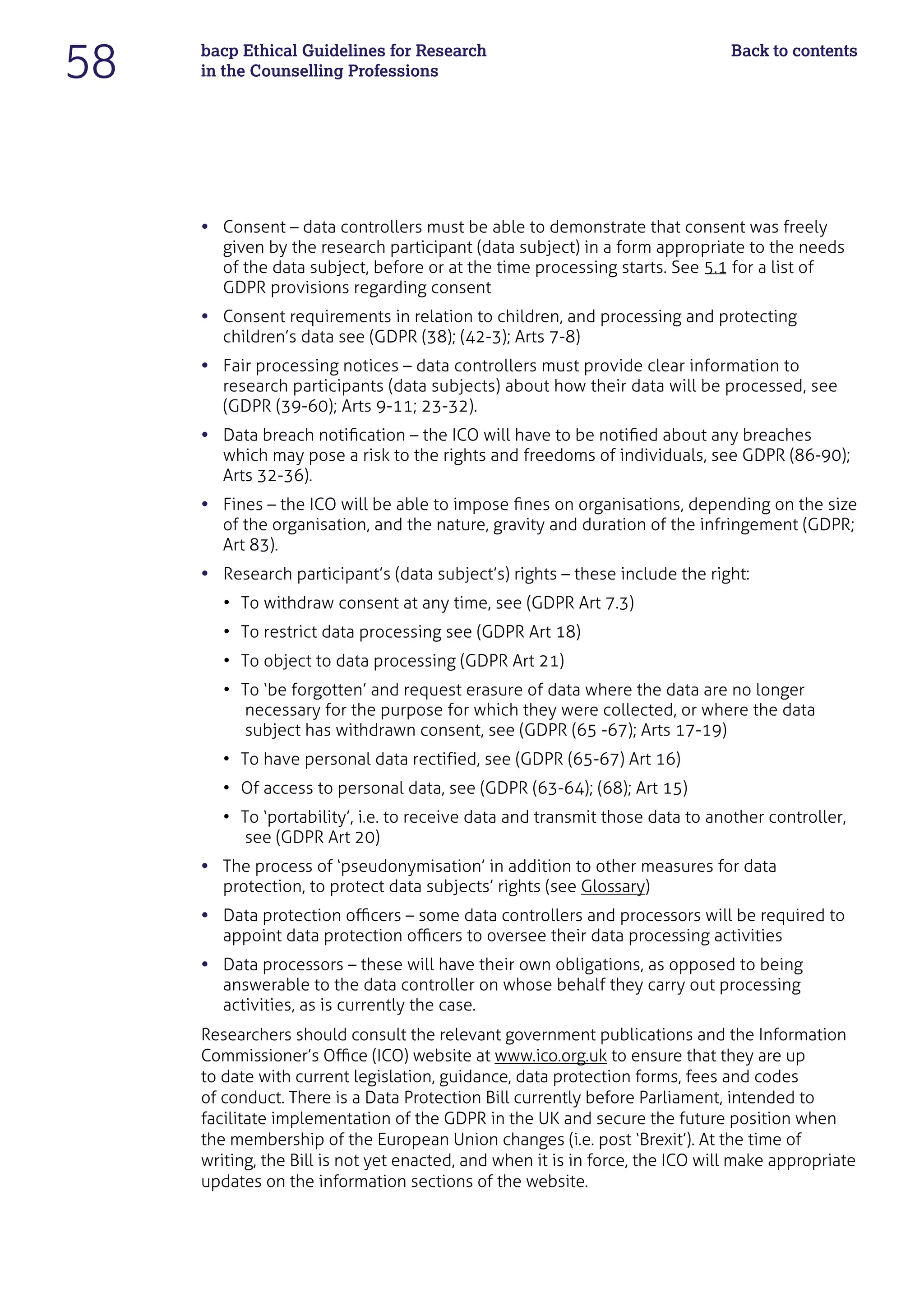BACP Ethical guidelines for research in counselling professions | PDF