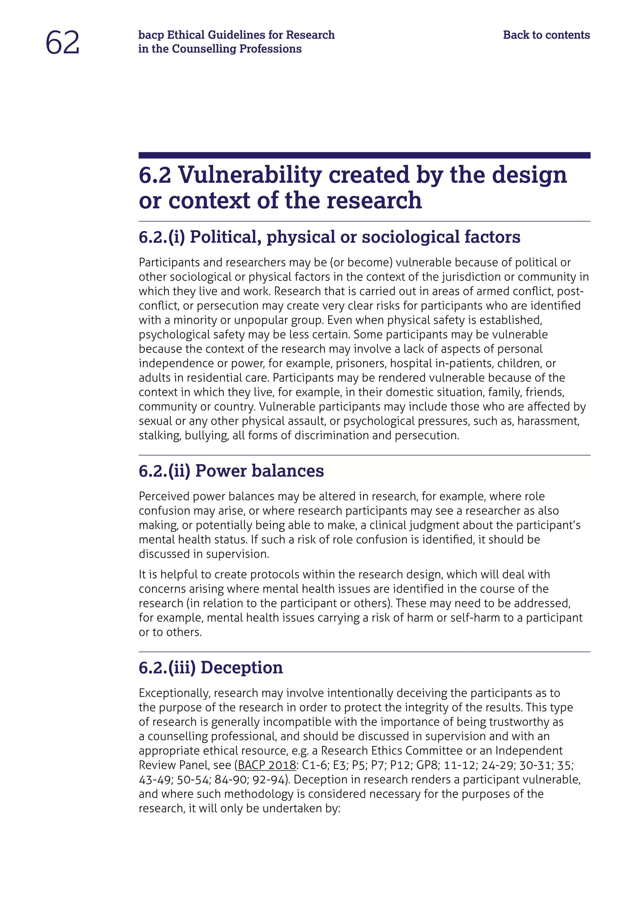 BACP Ethical guidelines for research in counselling professions | PDF