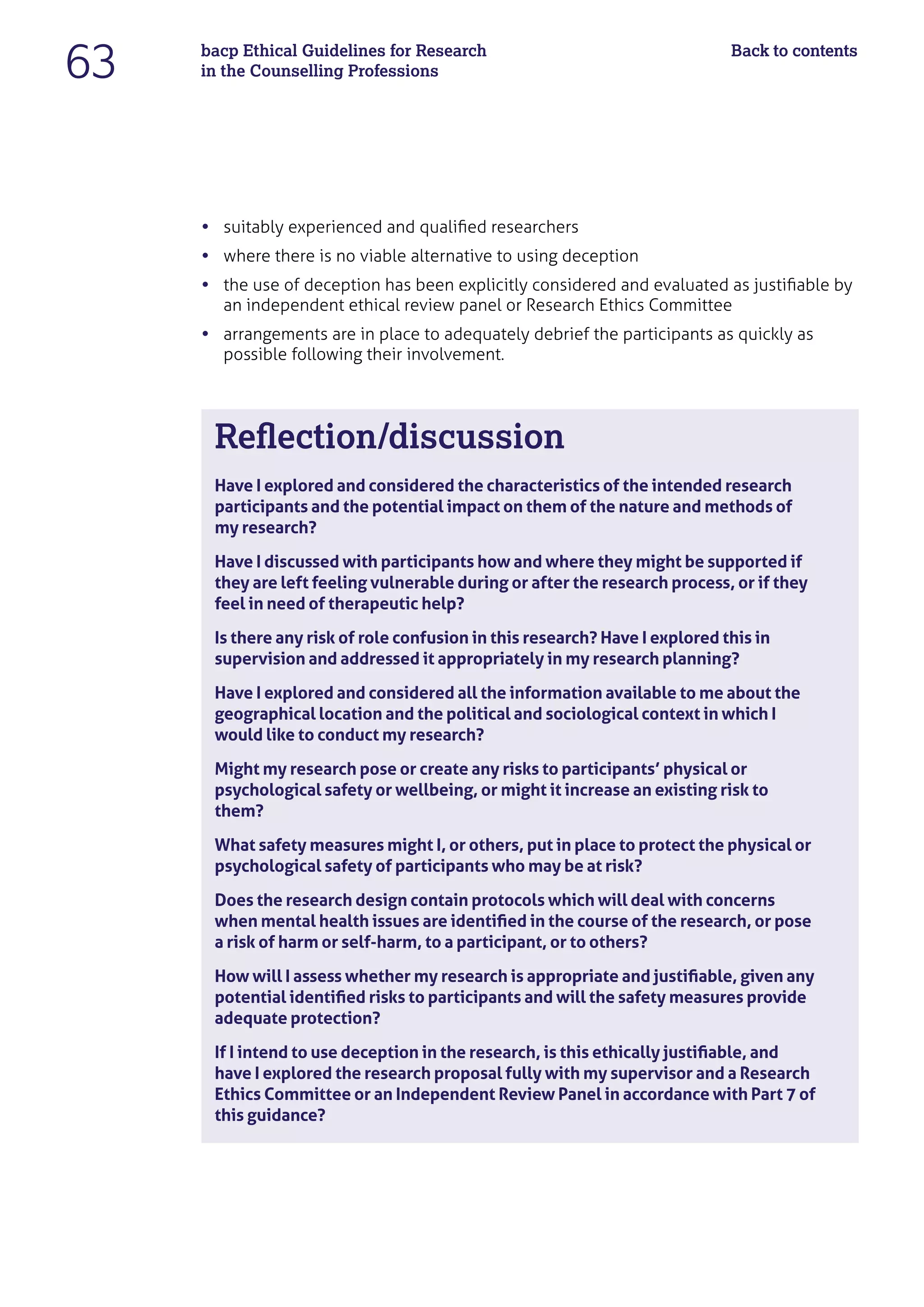 BACP Ethical guidelines for research in counselling professions | PDF