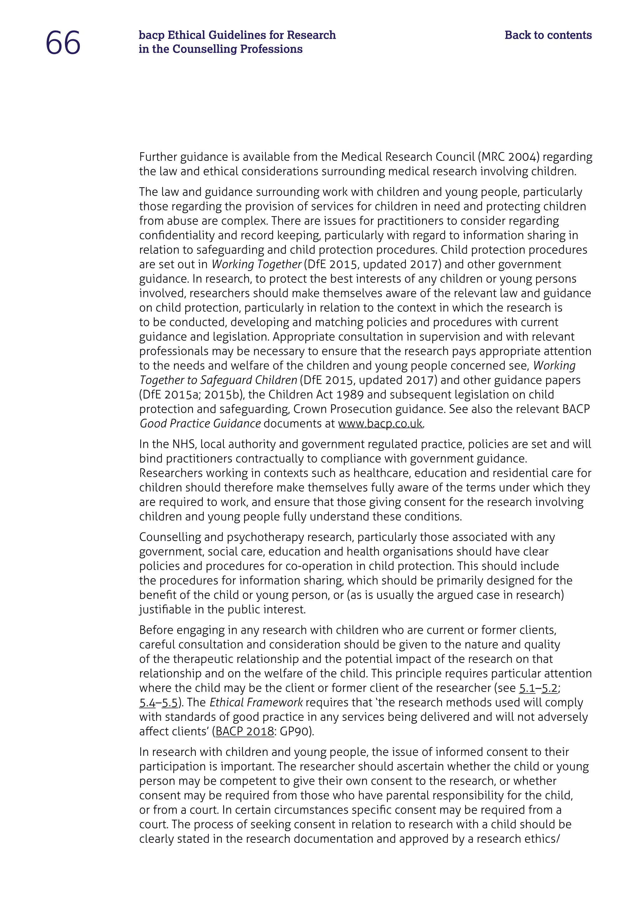 BACP Ethical guidelines for research in counselling professions | PDF