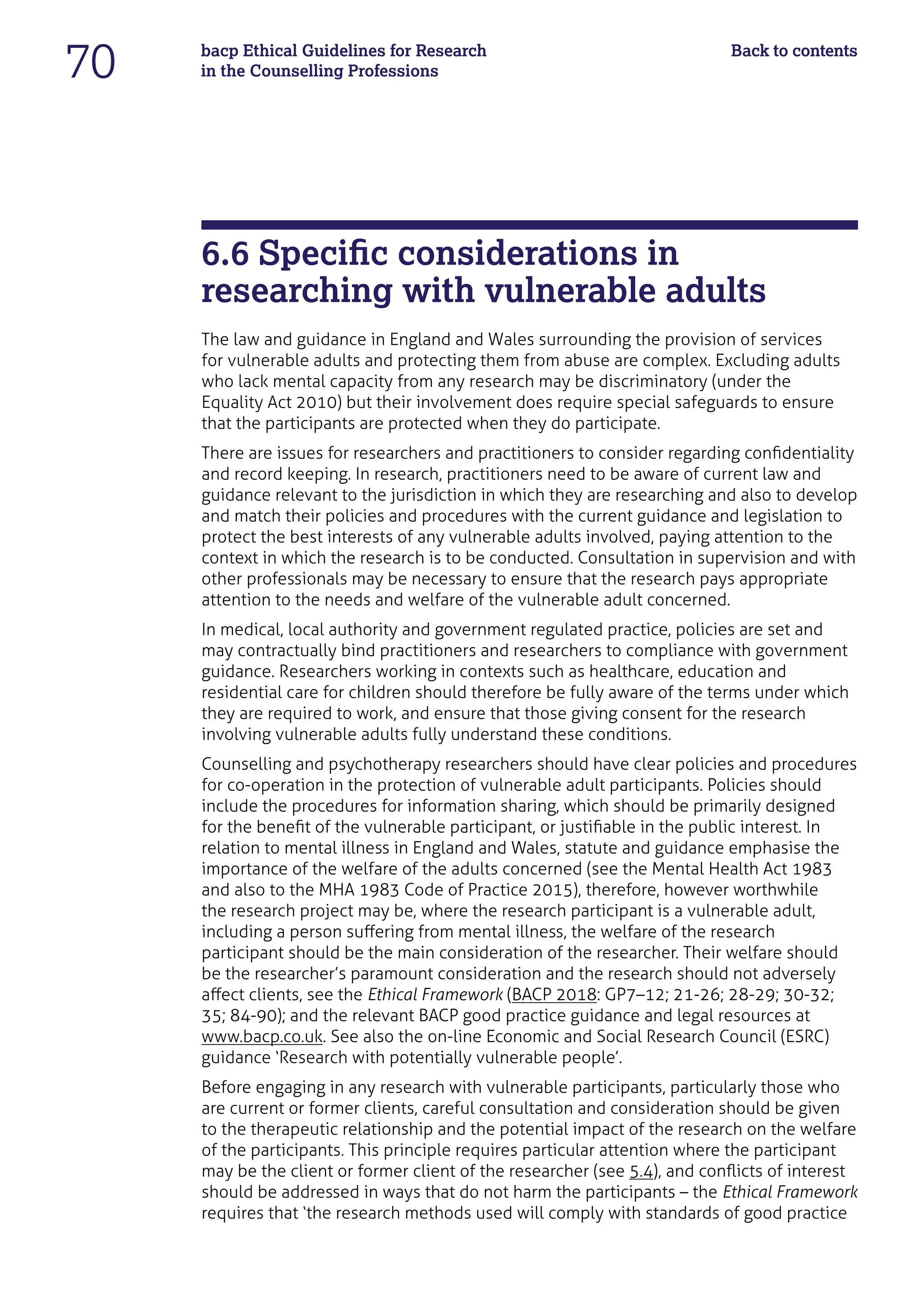 BACP Ethical guidelines for research in counselling professions | PDF