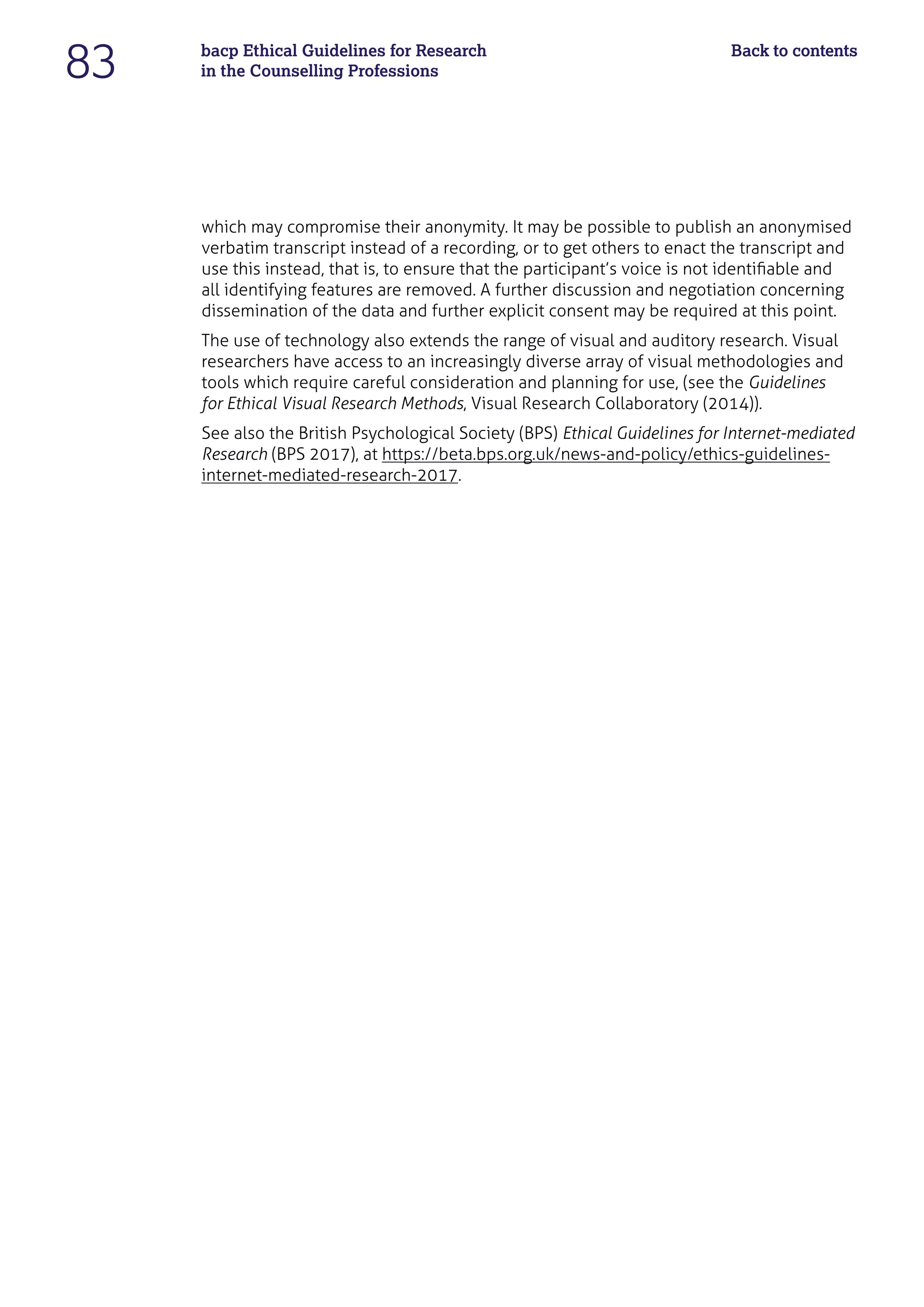 BACP Ethical guidelines for research in counselling professions | PDF