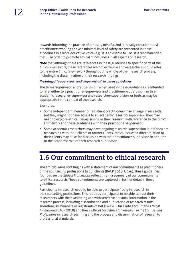 BACP Ethical guidelines for research in counselling professions | PDF
