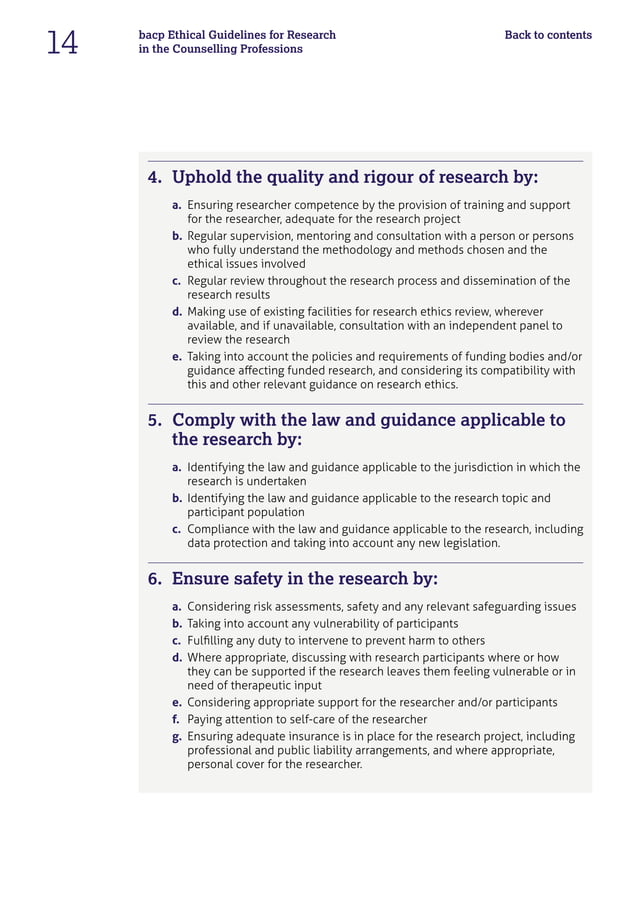 BACP Ethical guidelines for research in counselling professions | PDF