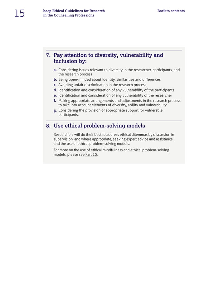 BACP Ethical guidelines for research in counselling professions | PDF