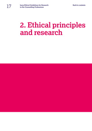 BACP Ethical guidelines for research in counselling professions | PDF