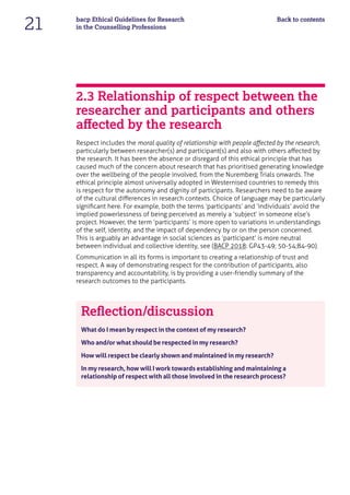 BACP Ethical guidelines for research in counselling professions | PDF
