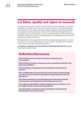 BACP Ethical guidelines for research in counselling professions | PDF