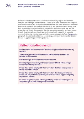 BACP Ethical guidelines for research in counselling professions | PDF