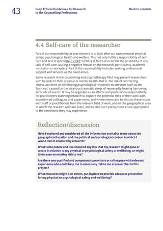 BACP Ethical guidelines for research in counselling professions | PDF