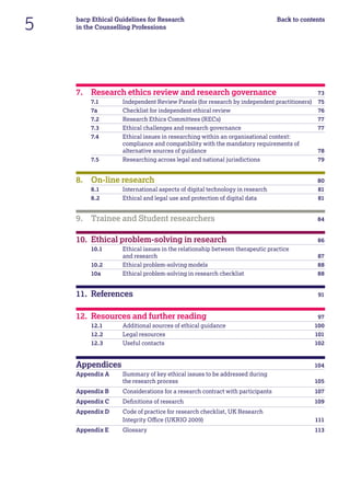 BACP Ethical guidelines for research in counselling professions | PDF